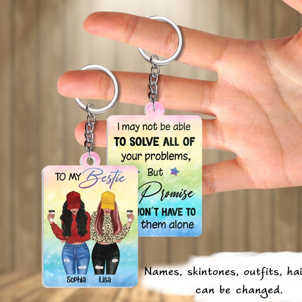 Best Friend Keychain - Etsy