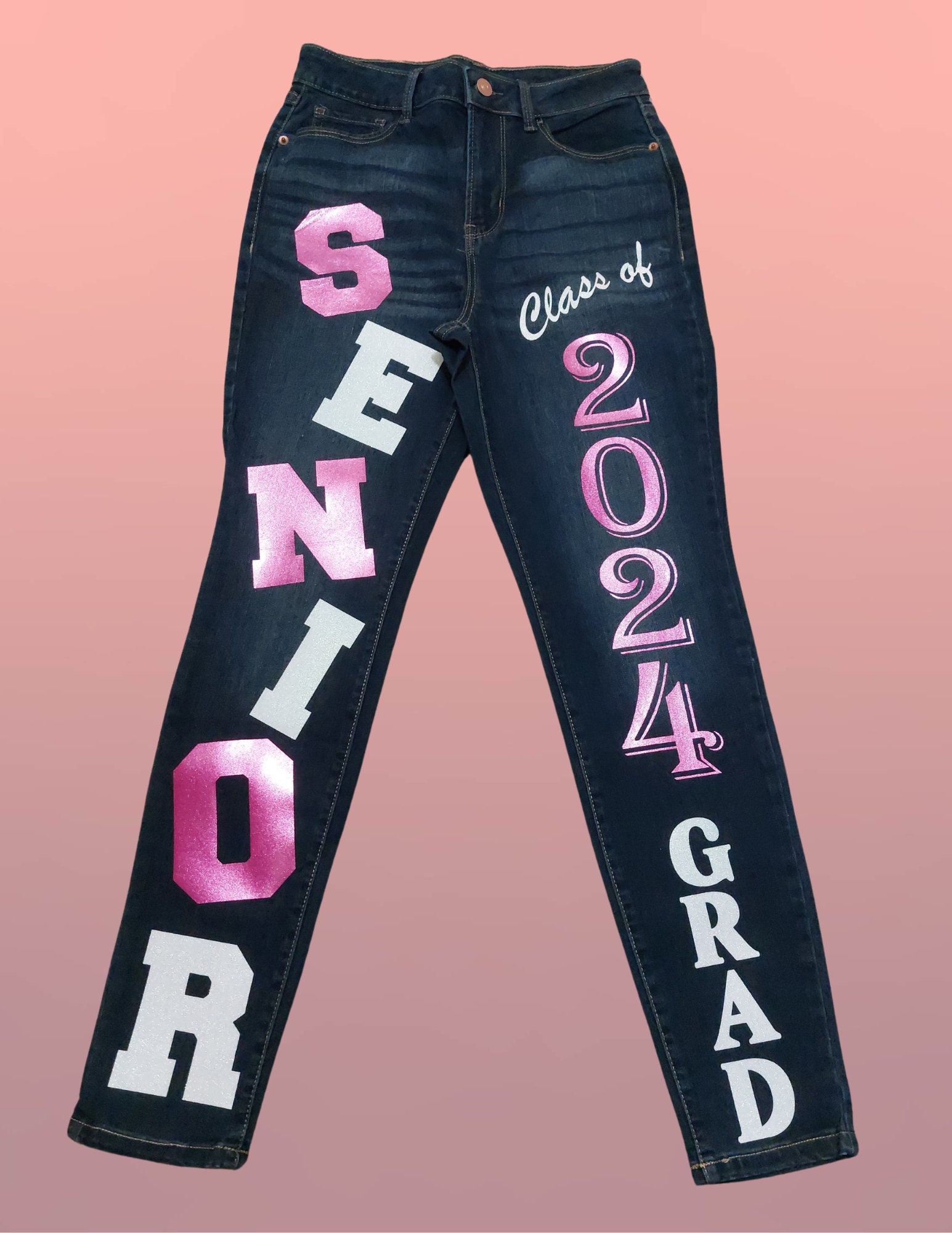 Grad Senior Class of 2024 Customized Senior Jeans Senior Jeans Class of ...