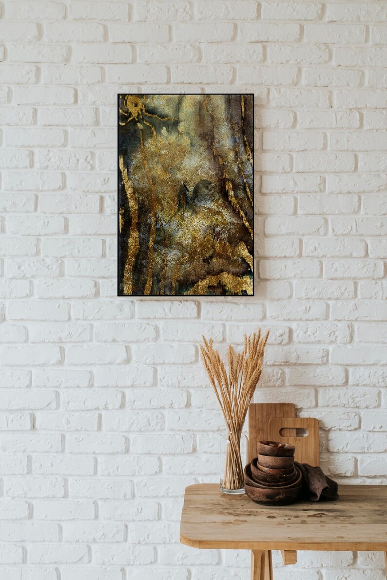 Abstract Gold Canvas Print: Minimalist Floater Frame Wall Art - Etsy