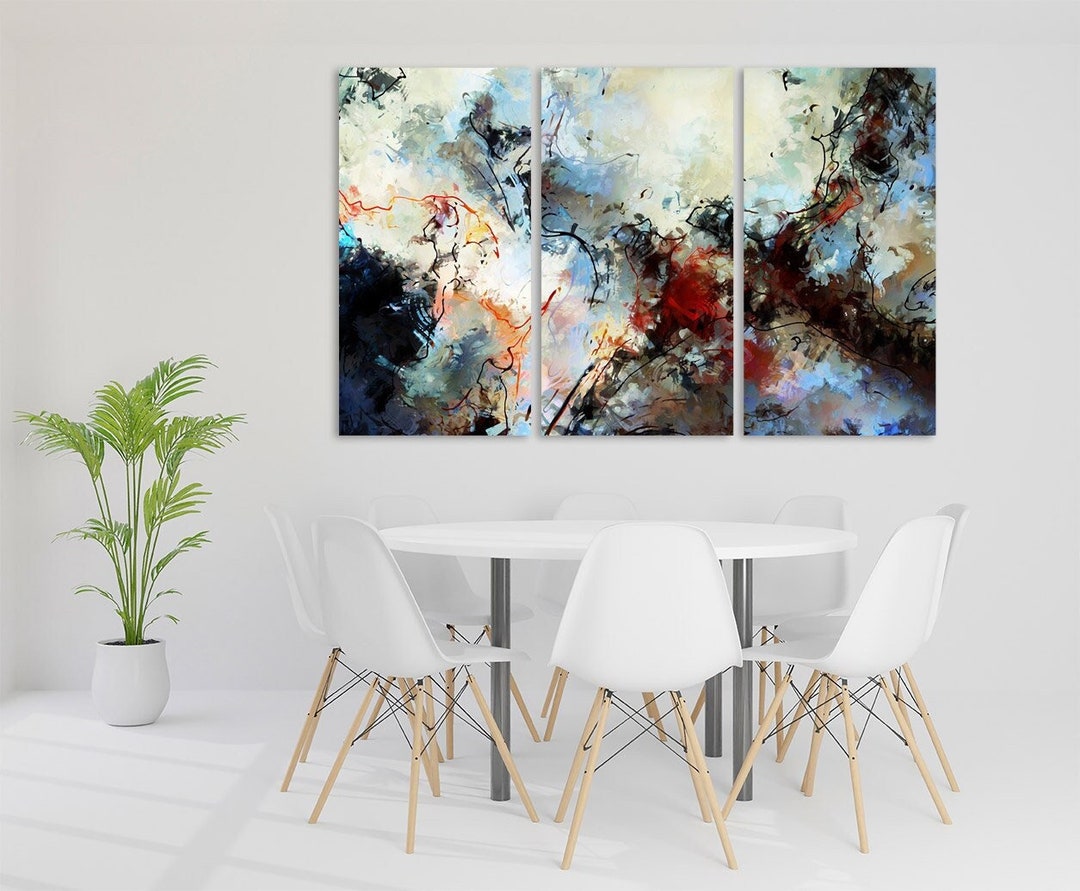 Large Abstract Canvas Print: Modern Wall Art Decor - Etsy