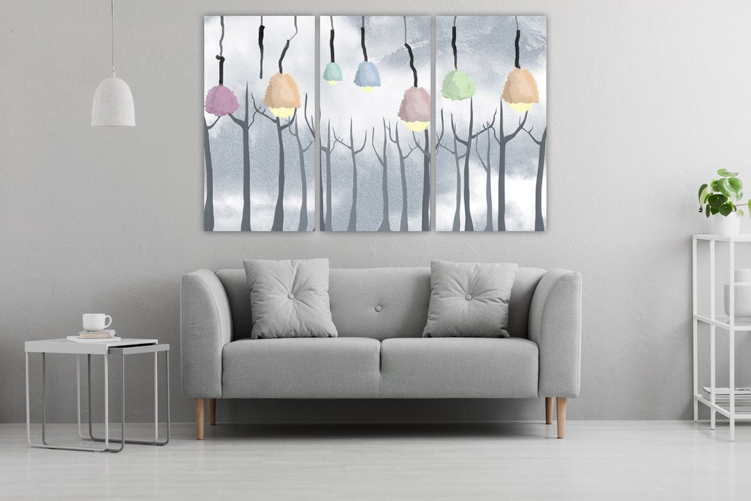 Modern Extra Large Wall Art Canvas Painting, Abstract Art Print Trendy ...