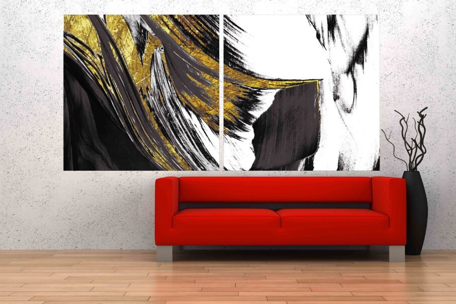 Abstract Art Print Modern Abstract Art Multi Panel Canvas Room - Etsy