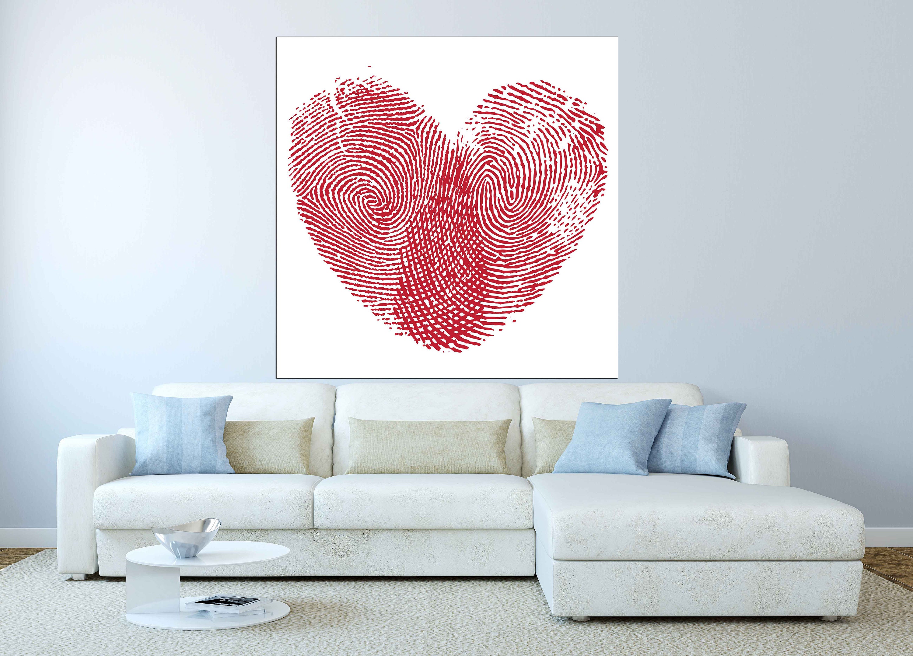 Red Heart Wall Art Love Paintings on Canvas Heart Wall - Etsy