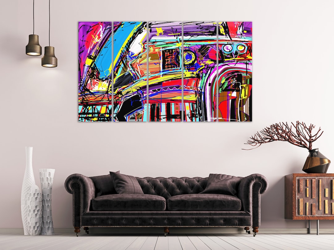 Abstract Graffiti Canvas Art: Modern Multi Panel Street Art Print - Etsy