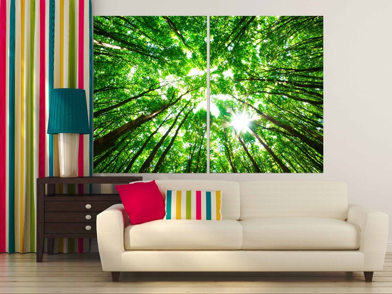 Tree topper wall art Forest wall art Tree Branch Print Home | Etsy