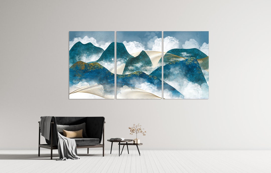 Blue Ridge Mountains Wall Art Mountain Line Art Wall Print Modern ...