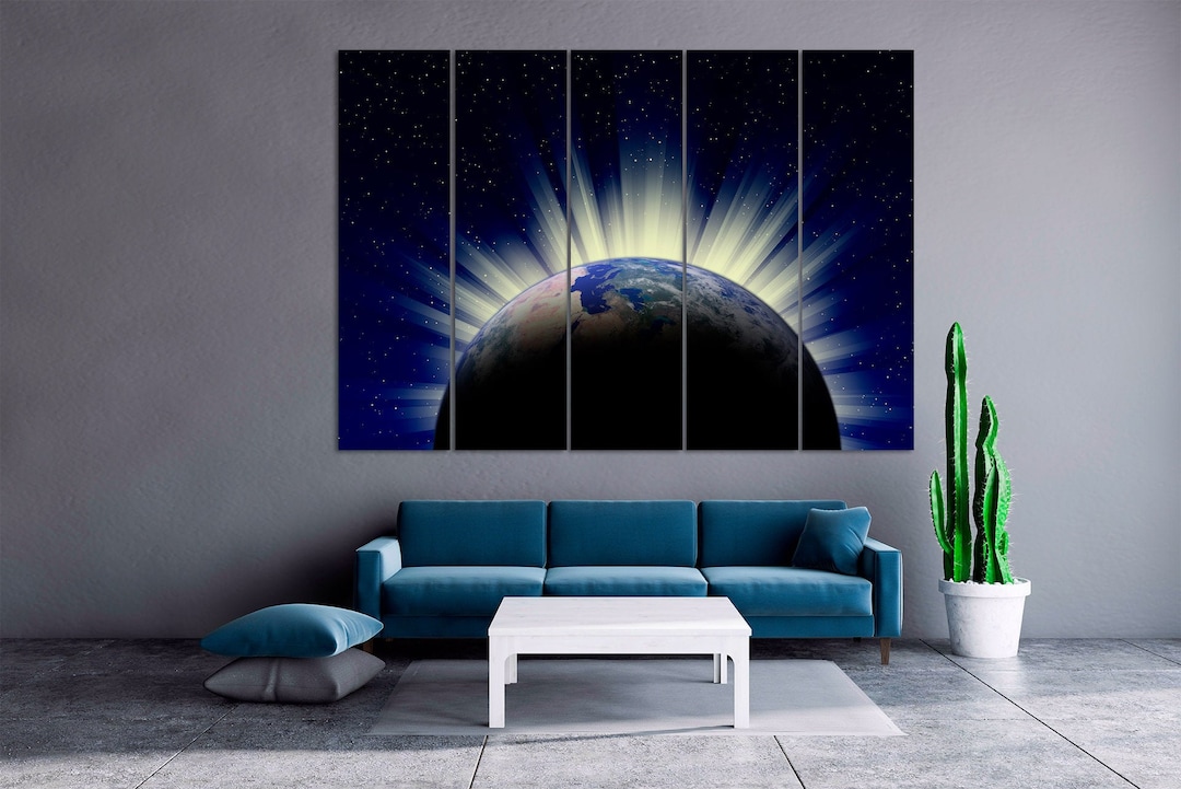 Earth Canvas Print: Multi Panel Cosmos Wall Art - Etsy