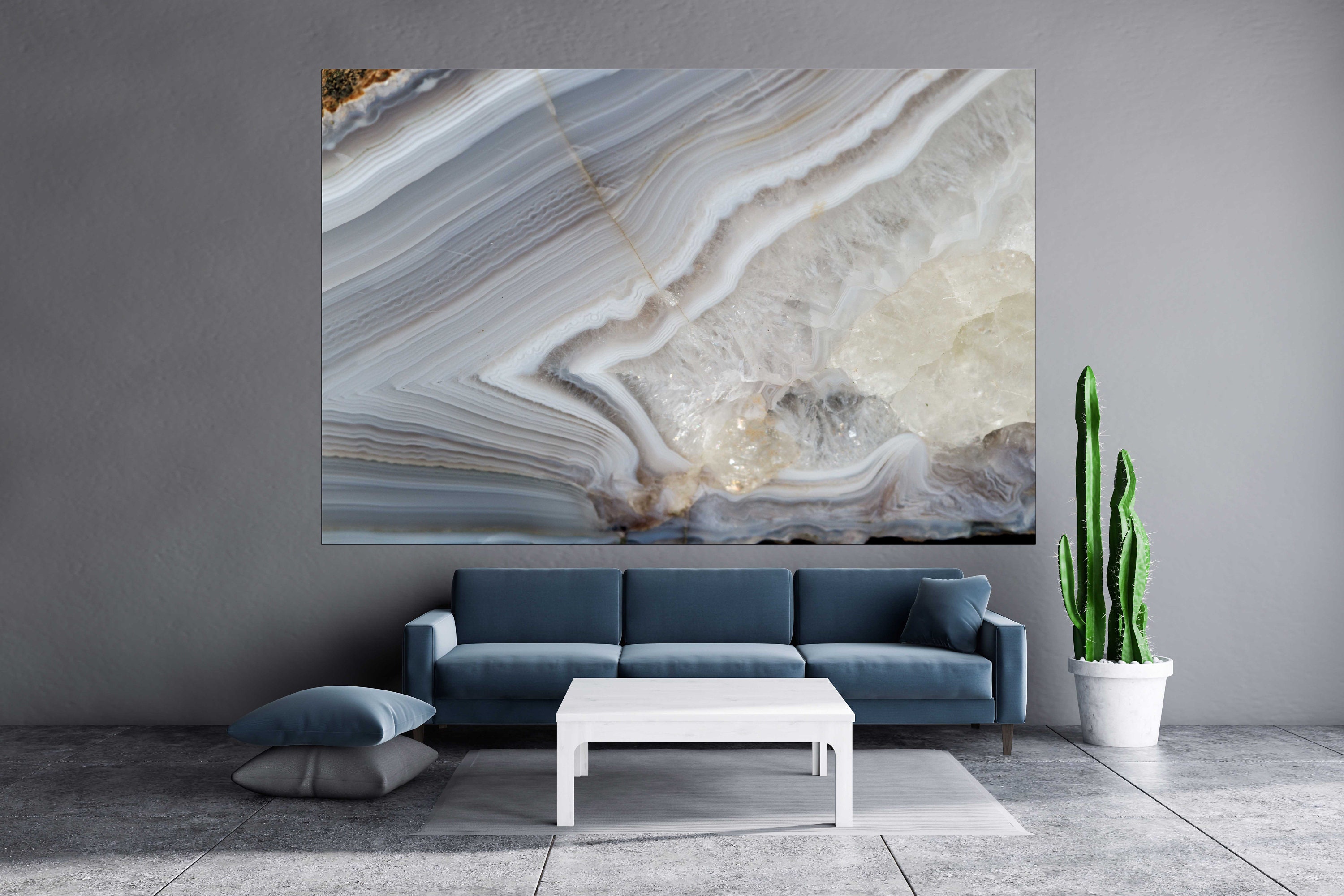 Light Blue wall marble decor Blue marble wall art Home wall | Etsy