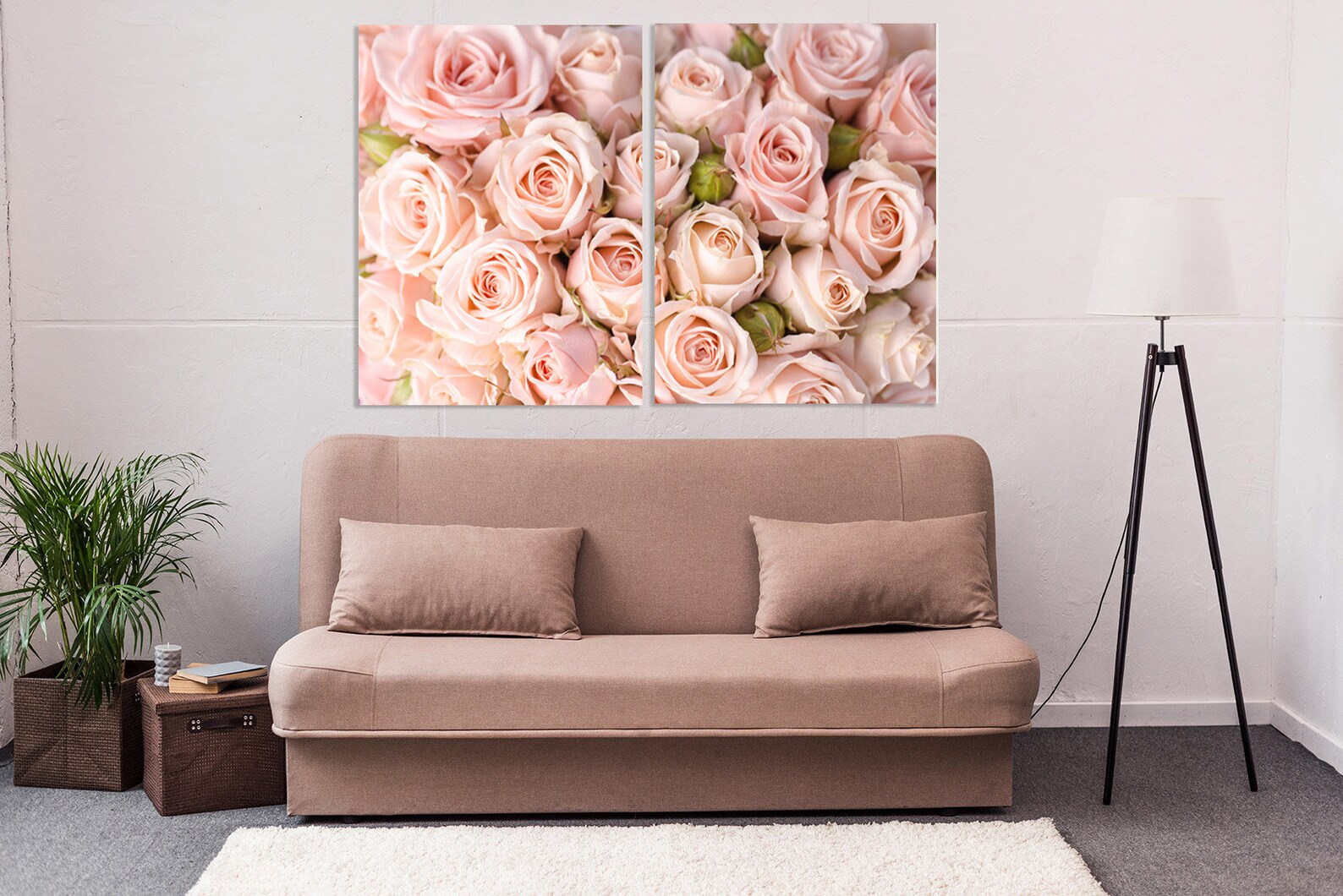 Pink Roses Wall Art Flowers Wall Art Paintings on Canvas Home | Etsy