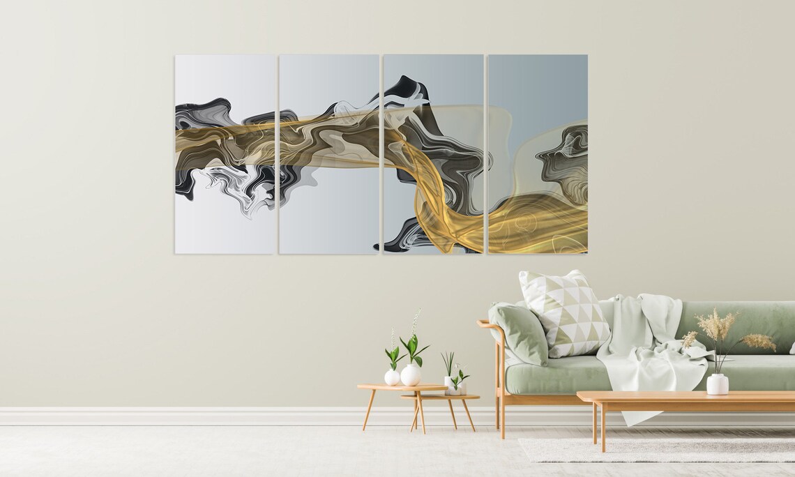 Modern Abstract Art Abstract Print Abstract Canvas Multi Panel - Etsy