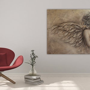 Angel Wall Art Paintings on Canvas Religious Wall Art Home Wall Decor ...