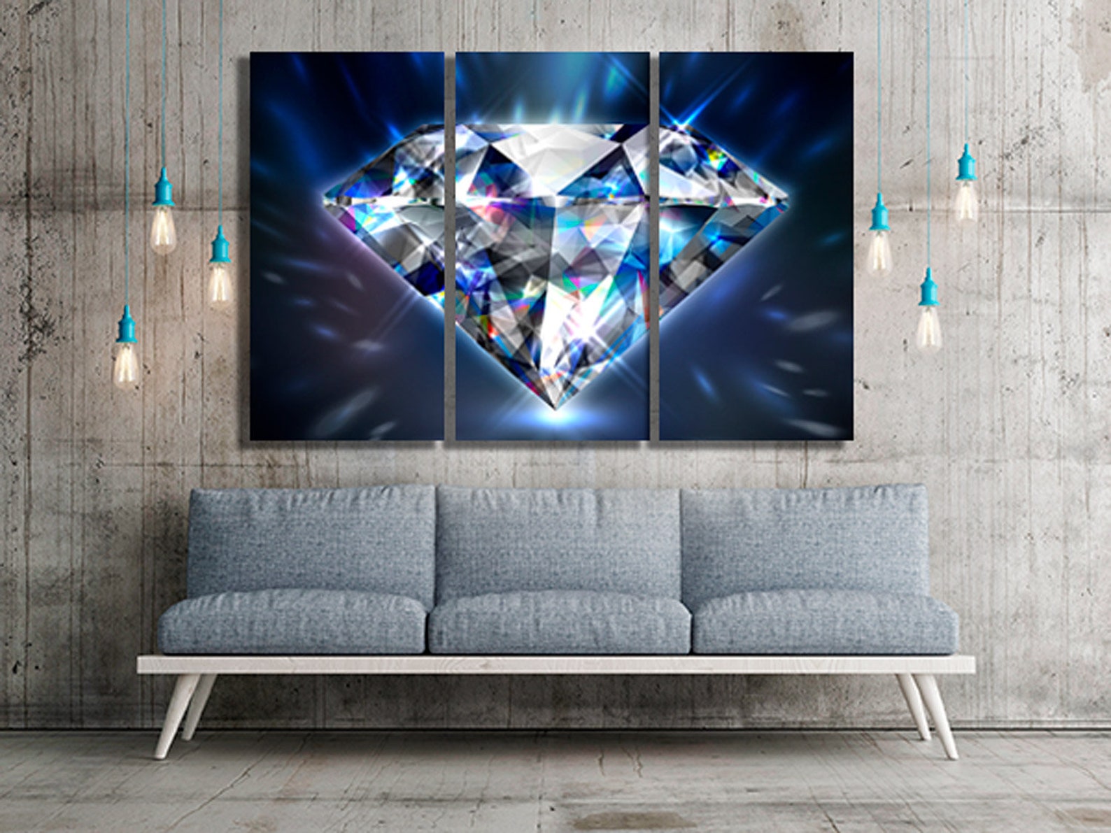 Diamond Wall Art Modern Wall Art Paintings on Canvas Home - Etsy