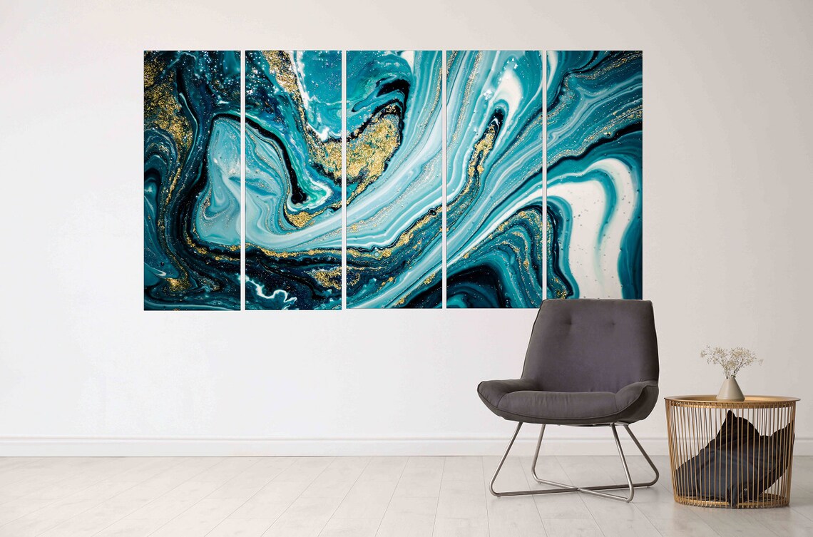 Marble Wall Decor Marble Canvas Abstract Abstract Wall Art | Etsy