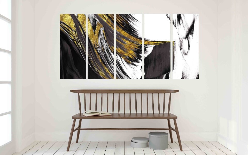 Abstract Art Print Modern Abstract Art Multi Panel Canvas Room - Etsy
