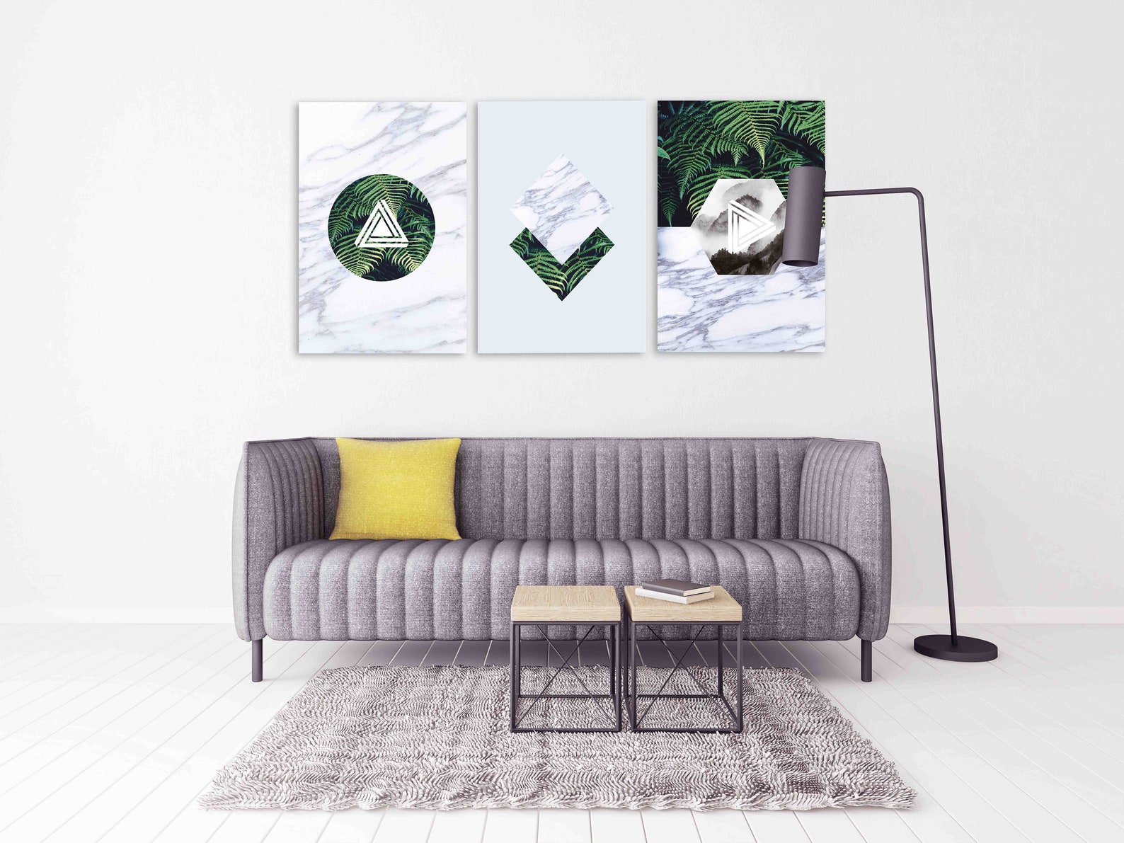 Geometric Wall Art Printable Set of 3 Abstract Wall Art - Etsy