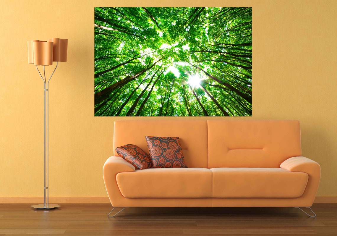 Tree topper wall art Forest wall art Tree Branch Print Home | Etsy