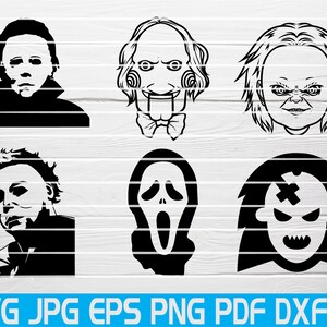 18 Horror Movie Villain Svg Halloween Svg Horror Movie Characters Svg ...