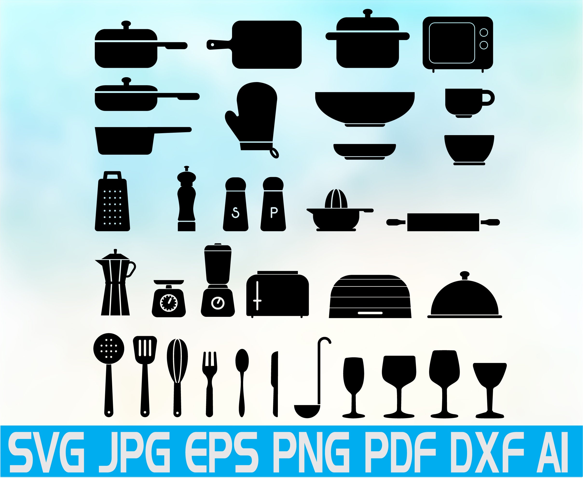 120 Kitchen Bundle Svg Coffee Svg Cooking Svg Kitchen Quotes - Etsy