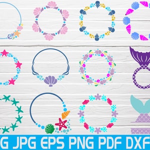 Seashell Monogram Svg Seashell Svg Beach Svg Monogram Svg Mermaid Svg ...