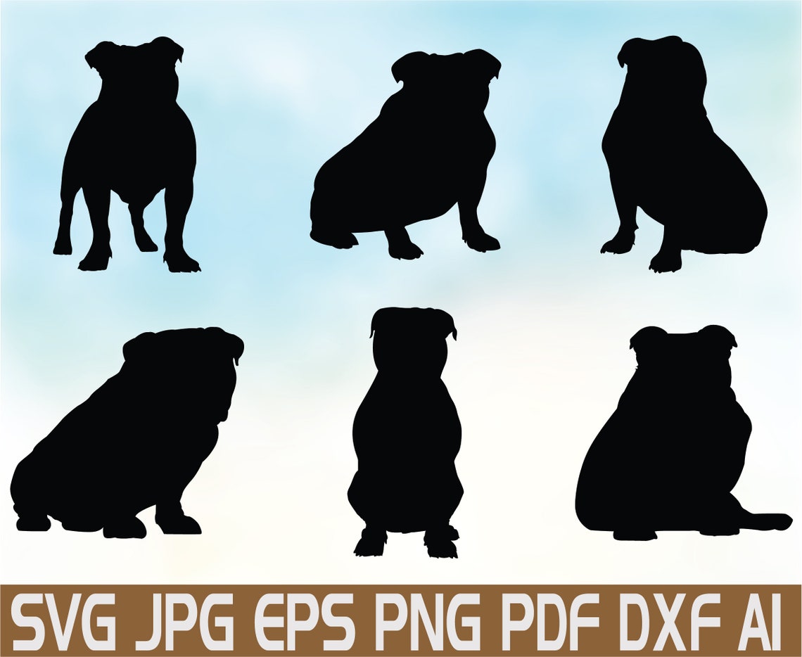 30 Pug Svg Bundle Pug Clipart Pug Silhouette Svg Pug Mom Svg - Etsy