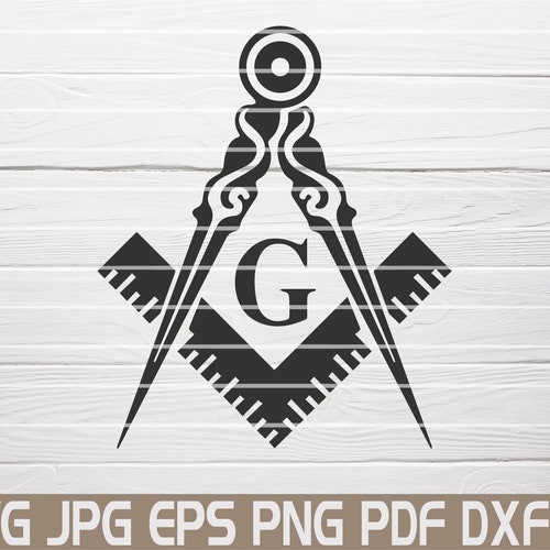 Masonic Square Svg Fancy Square and Compasses Masonic Svg Dxf - Etsy
