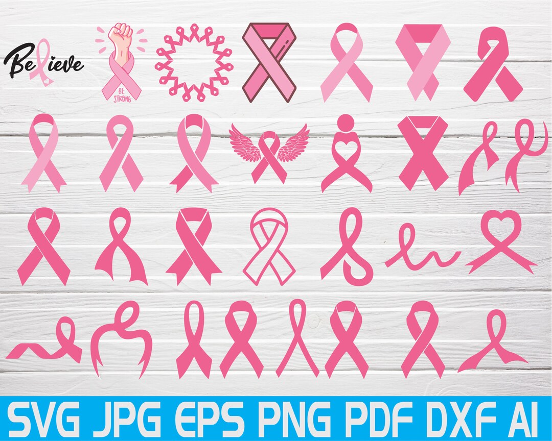 Awareness Ribbon Svg Breast Cancer Svg Cancer Ribbon Svg Survivor ...