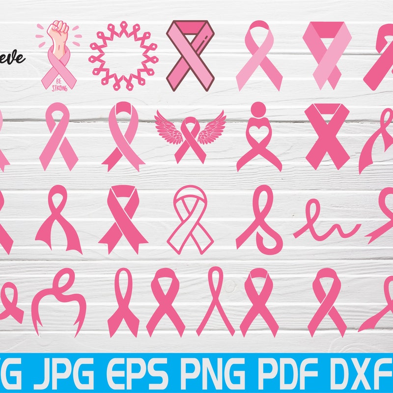 Cancer Ribbon Svg - Etsy
