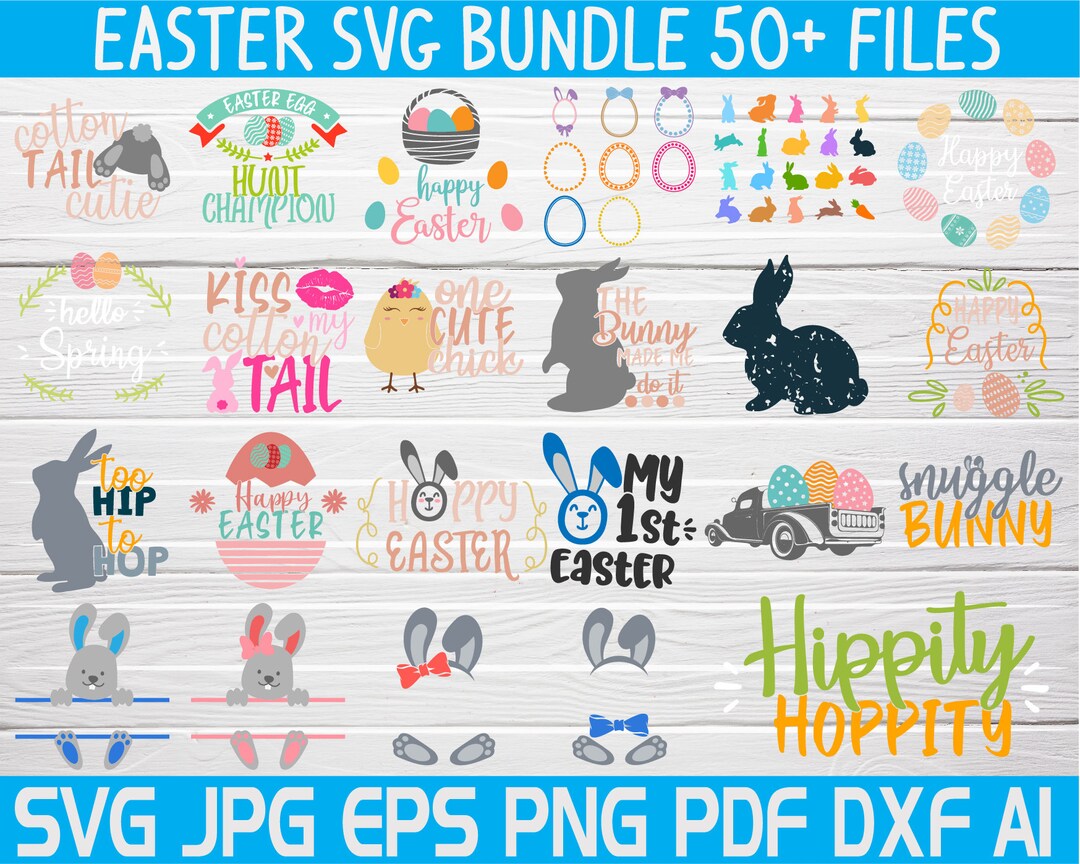 Easter Svg Bundle Easter Svg Cut Files Happy Easter Svg Happy Spring ...