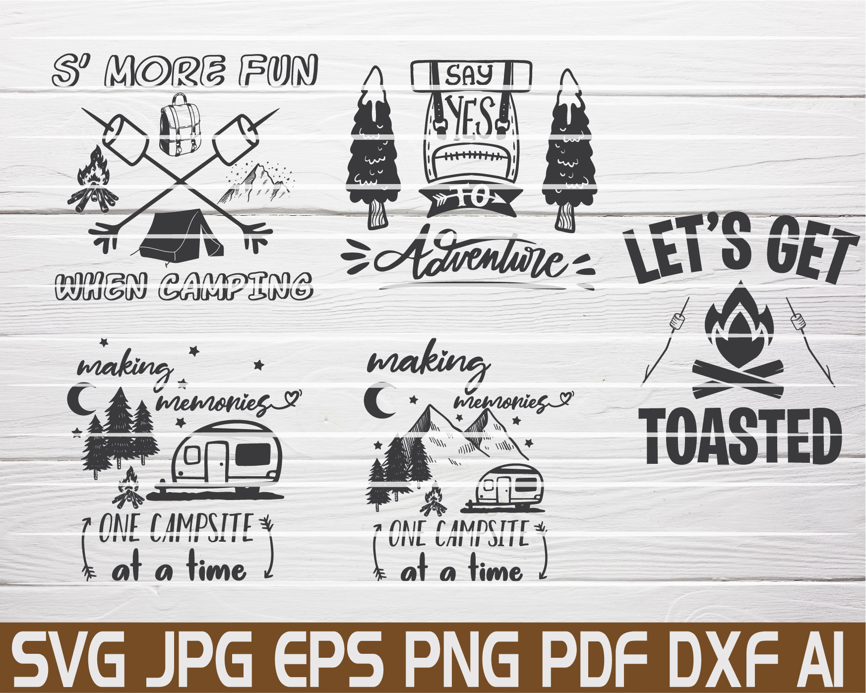 Camping Quotes Big Bundle Svg Files Vector Printable Camping - Etsy