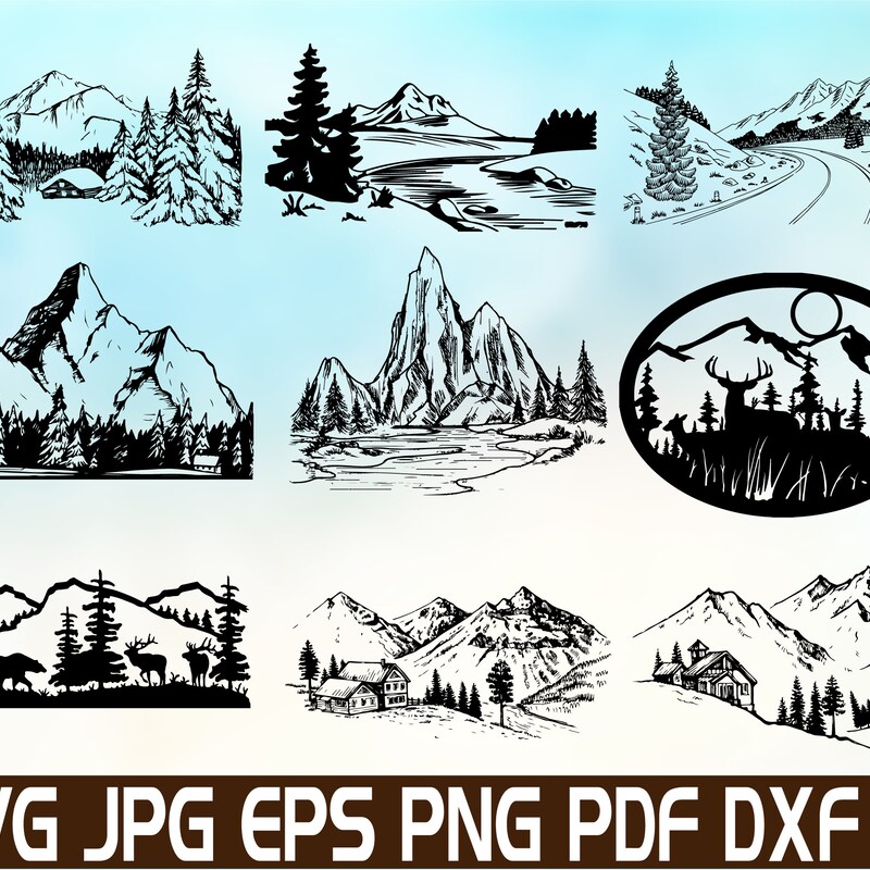 Mountain Scenery - Etsy