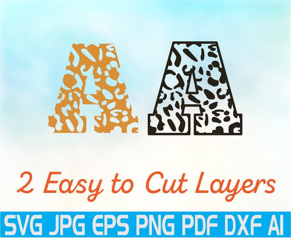 Leopard Letters Svg Letters and Numbers Svg Cut File - Etsy