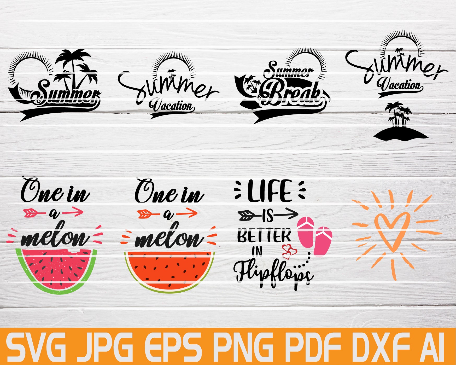 70 paquete de verano Svg Verano Svg Beach Svg Summer Quote Svg - Etsy ...