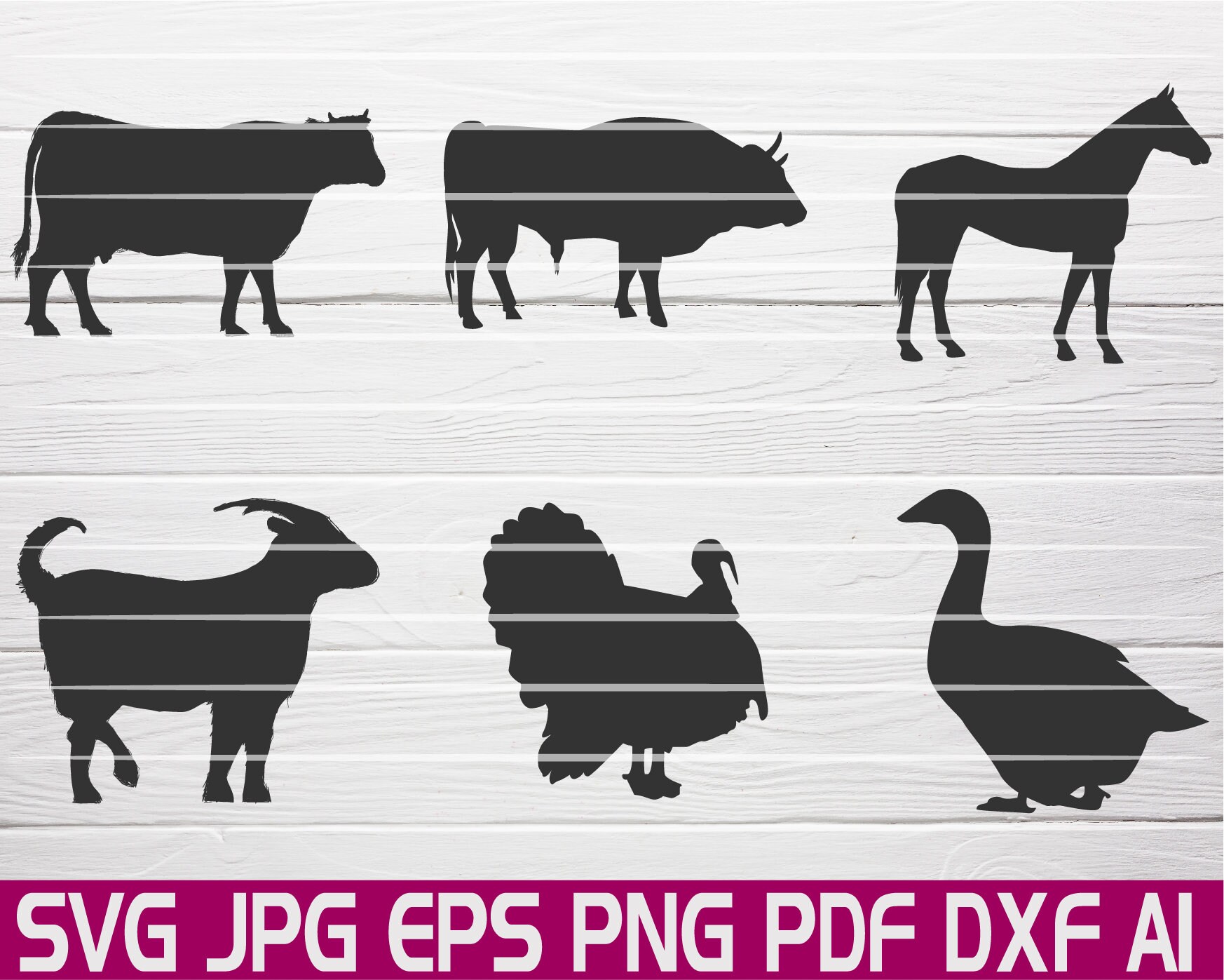 Farm Animals Svg Bundle Farm Svg Farm Animal Svg Farm Life Svg | Etsy ...