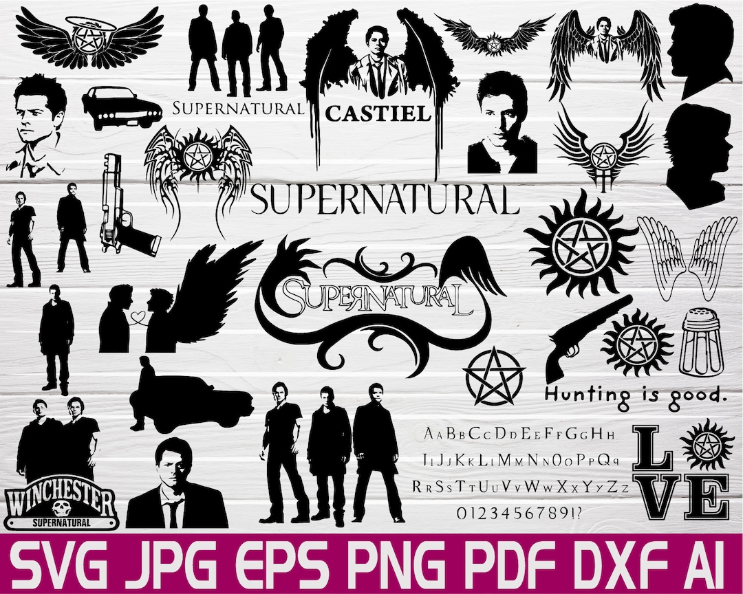30 Supernatural Svg Supernatural Silhouette Installable Font OTF ...