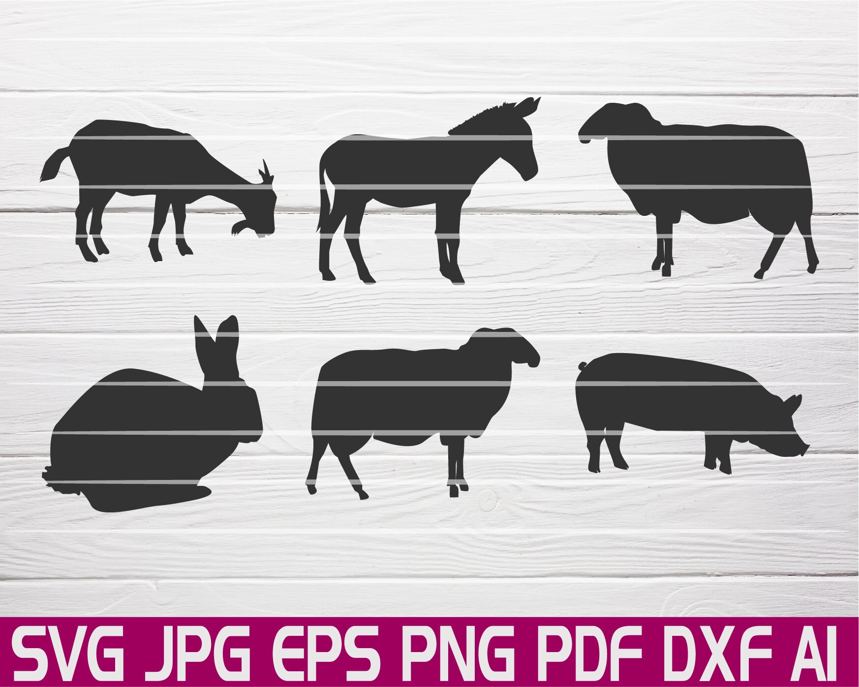 Farm Animals Svg Bundle Farm Svg Farm Animal Svg Farm Life Svg | Etsy ...