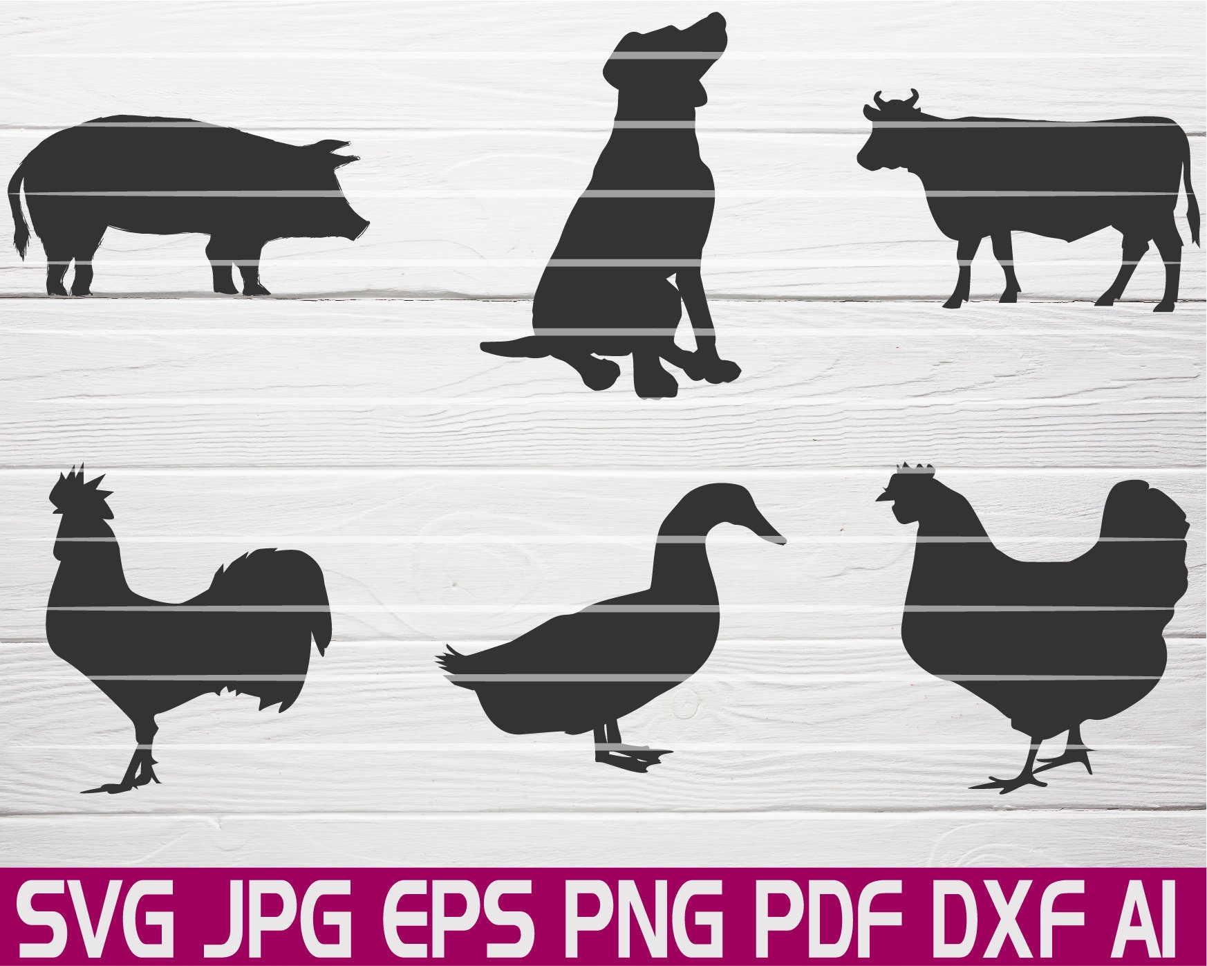 Farm Animals Svg Bundle Farm Svg Farm Animal Svg Farm Life Svg | Etsy ...