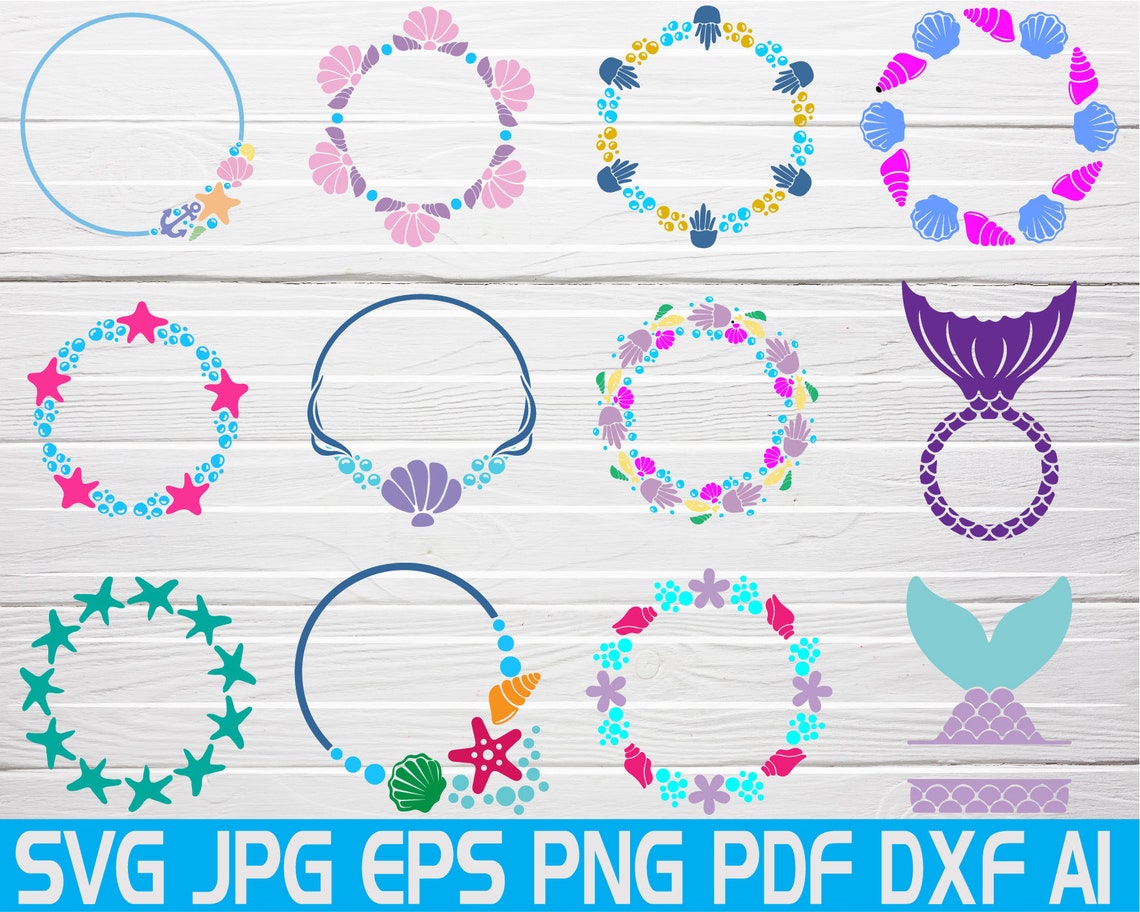 Seashell Monogram Svg Seashell Svg Beach Svg Monogram Svg - Etsy