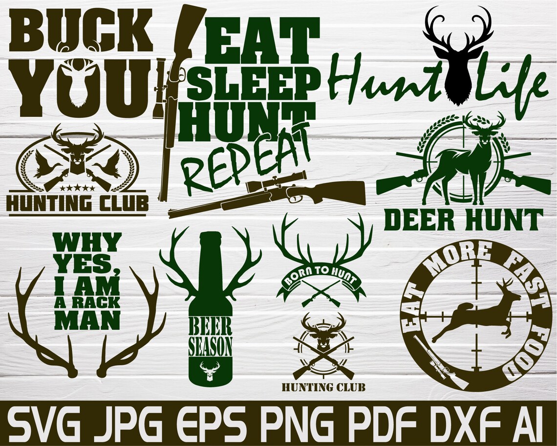50 Hunting Bundle Svg Hunting Svg Deer Svg Buck Svg Antler Svg - Etsy