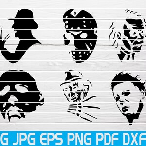 18 Horror Movie Villain Svg Halloween Svg Horror Movie Characters Svg ...