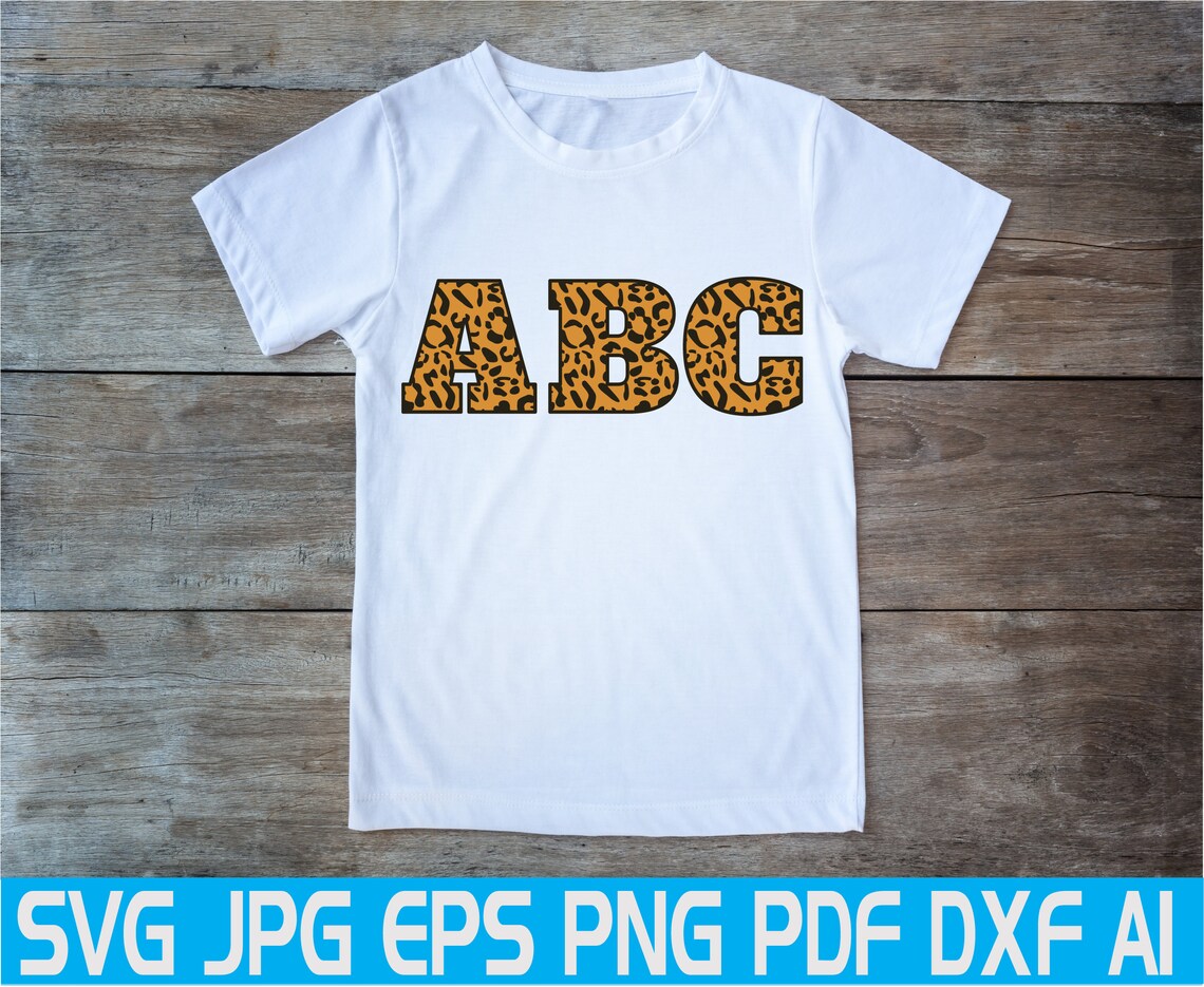 Leopard Letters Svg Letters and Numbers Svg Cut File - Etsy