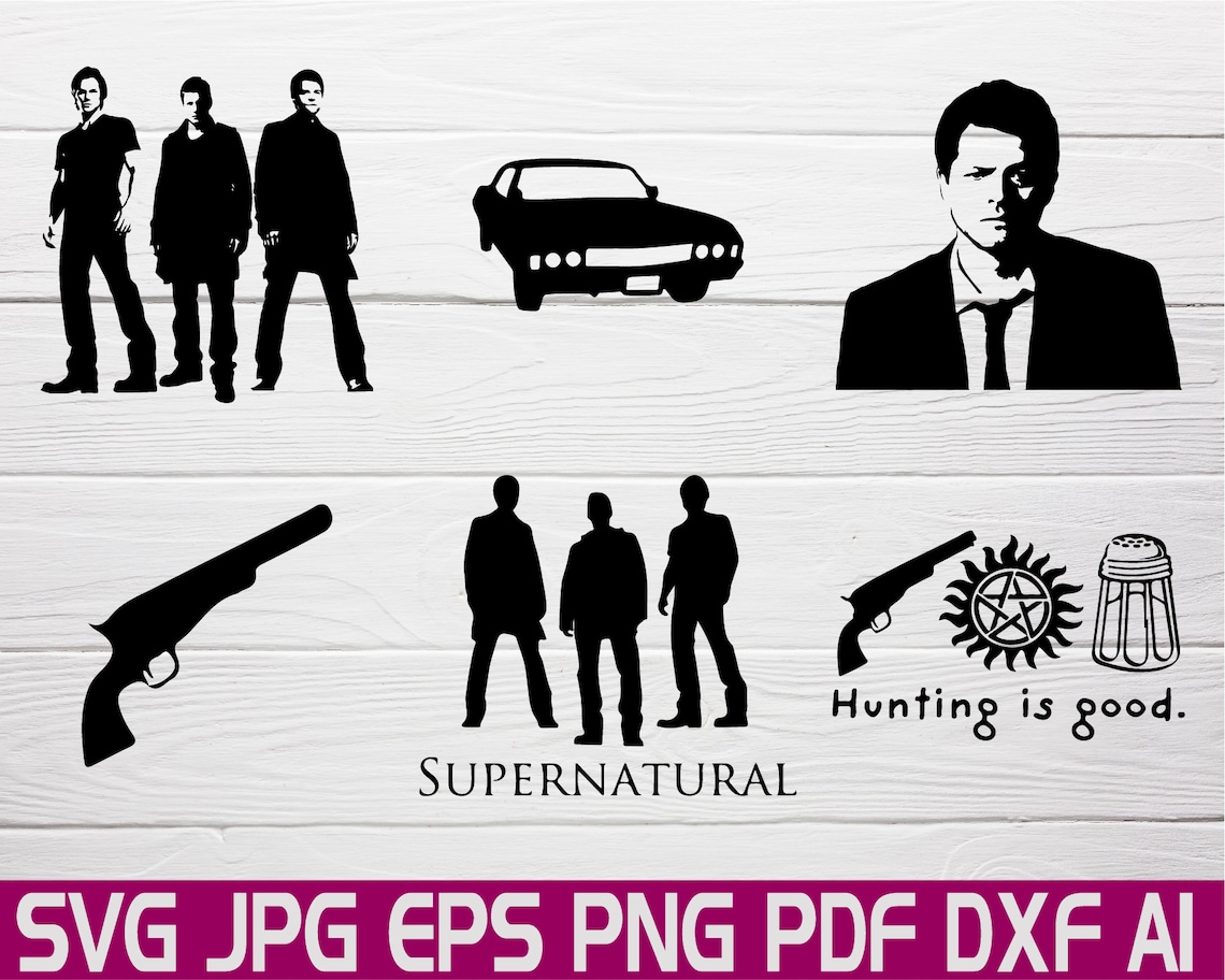 30 Supernatural Svg Supernatural Silhouette Installable Font - Etsy ...