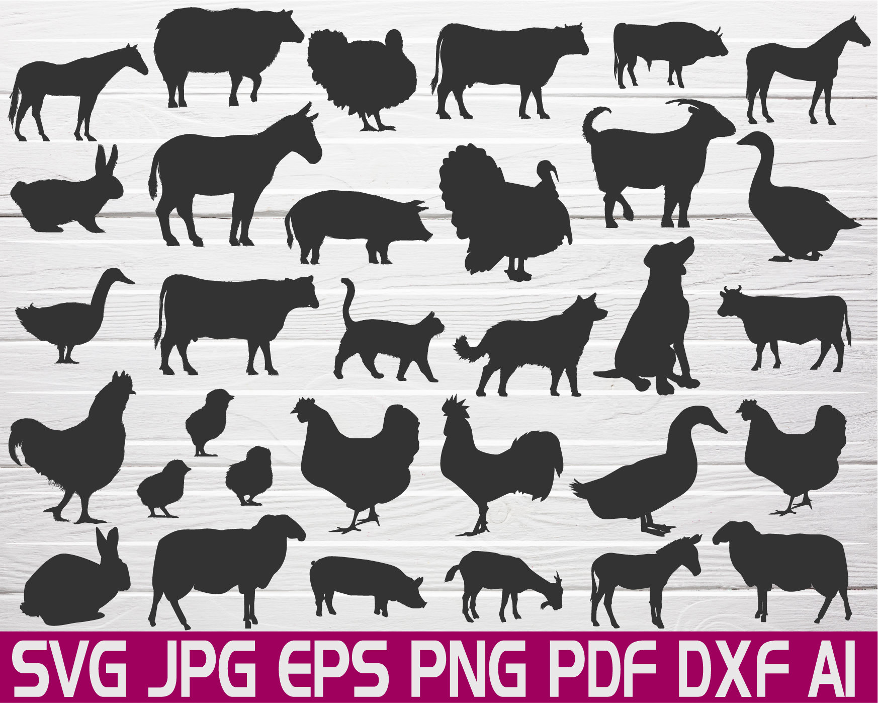 Bauernhof Tiere Svg Bundle Bauernhof Svg Bauernhof Tier Svg | Etsy ...