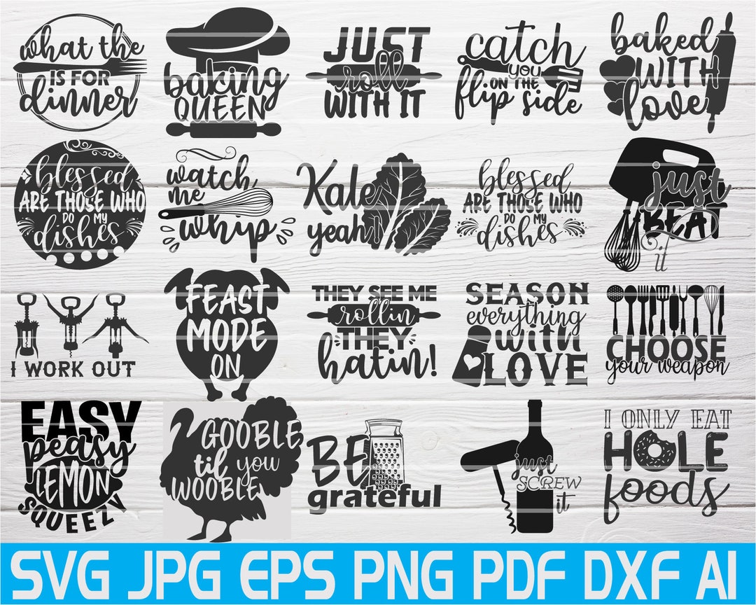 Kitchen Bundle Svg Cut Files Kitchen Cut File Svg Kitchen Svg File for ...