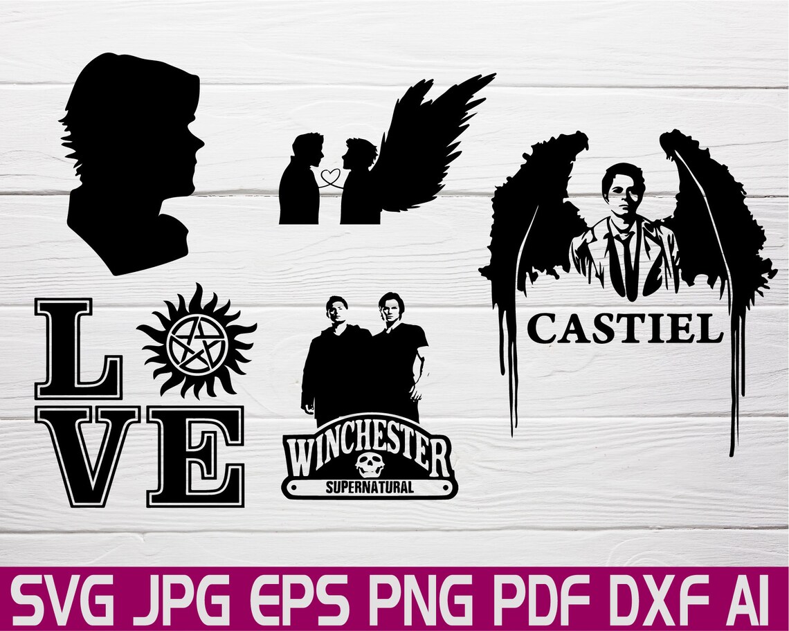30 Supernatural Svg Supernatural Silhouette Installable Font - Etsy UK