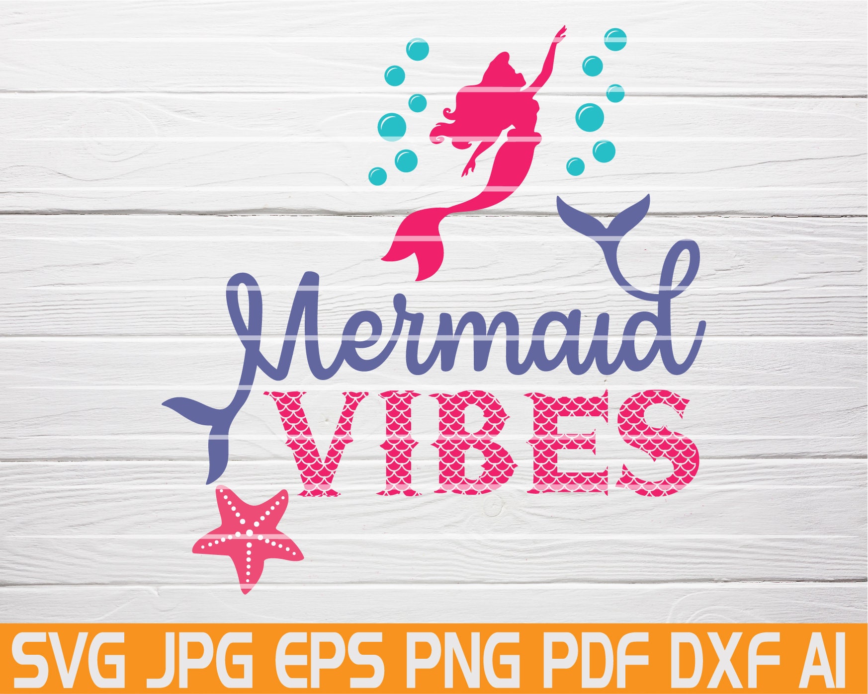 Mermaid Vibes Svg Cut File Summer Svg Mermaid Cut File Mermaid - Etsy