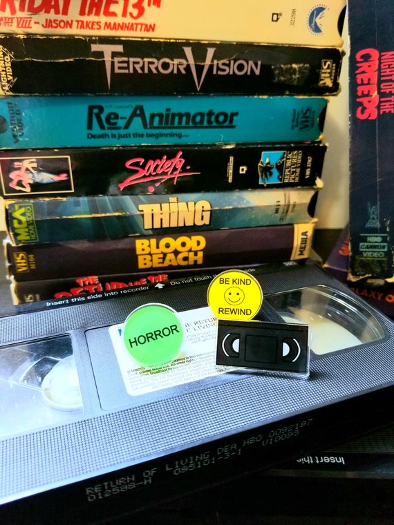 HORROR VHS Video Store Acrylic Pins | Etsy