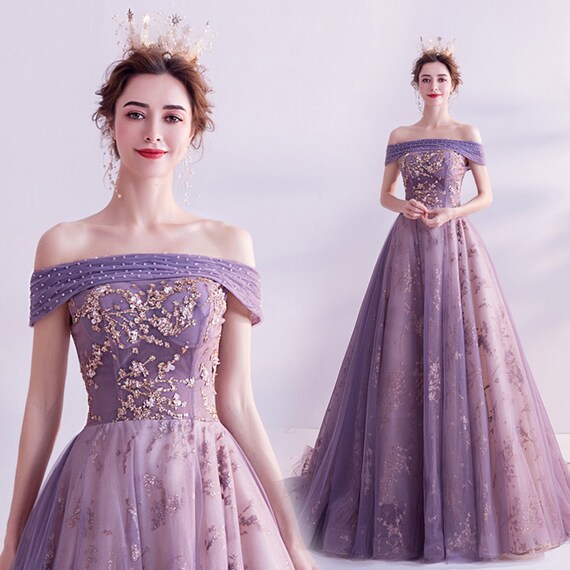 Royal Purple Wedding Dress
