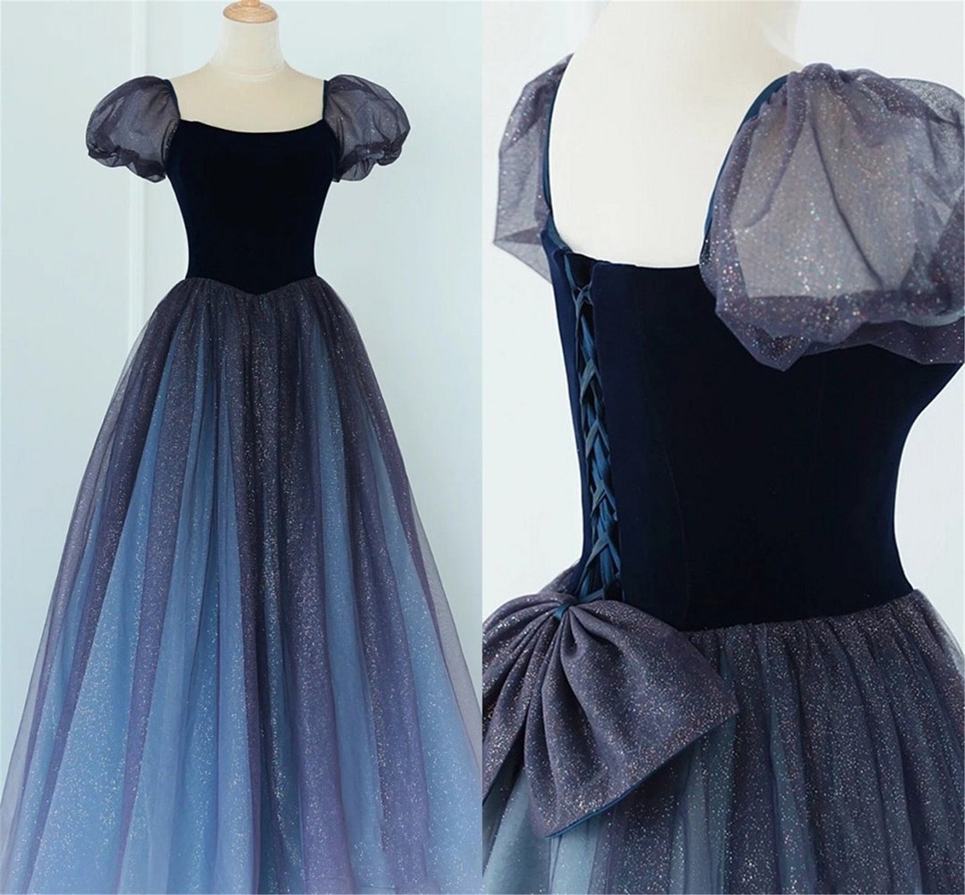 Gradients Color Dresssparkle Dress Blue & Purpleglittery - Etsy