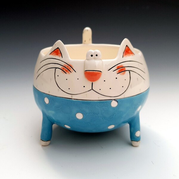Cat Flower Pot - Etsy