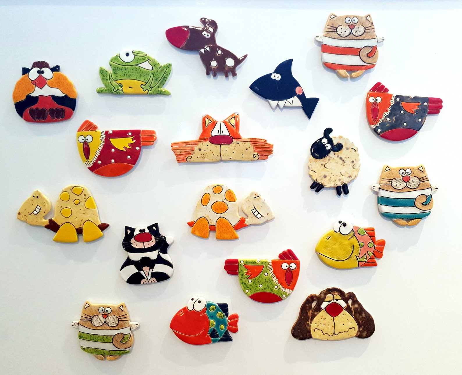 Cute Magnet Ceramic Magnet Cat Magnet Fridge Magnet - Etsy